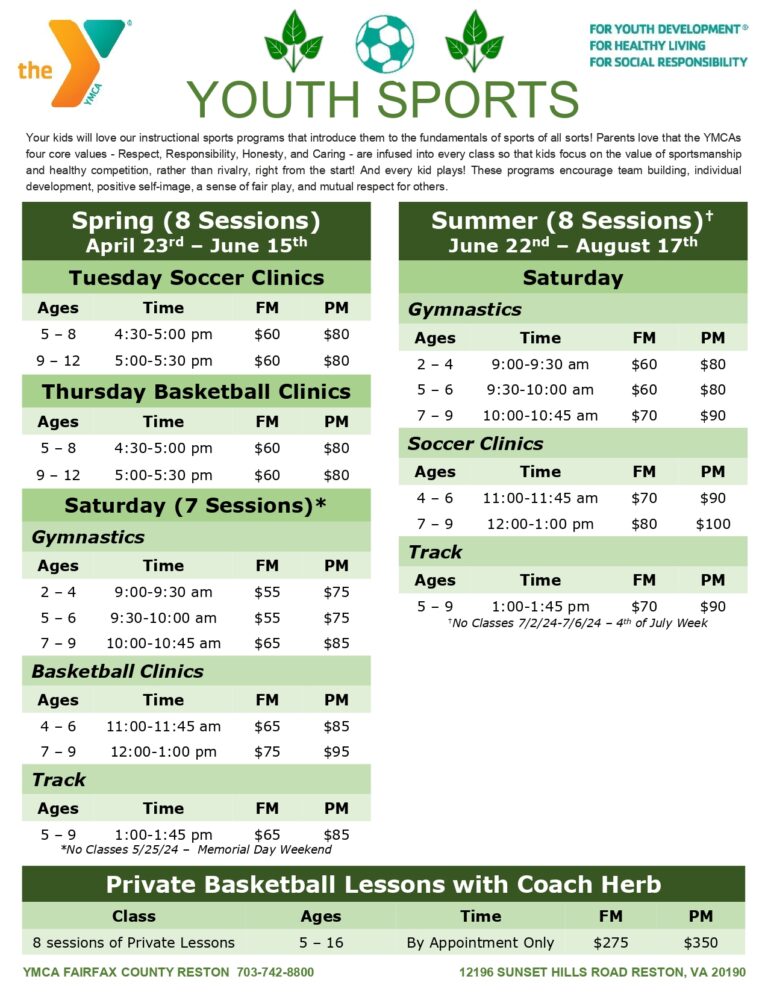 Kids Sports | Youth Sports | YMCA Fairfax County Reston
