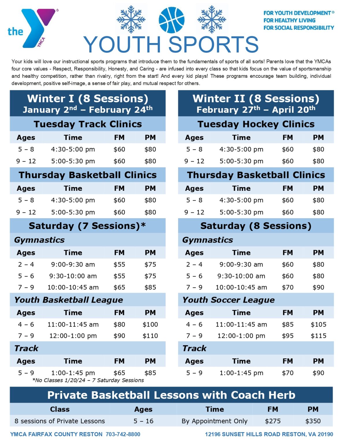 Kids Sports | Youth Sports | YMCA Fairfax County Reston